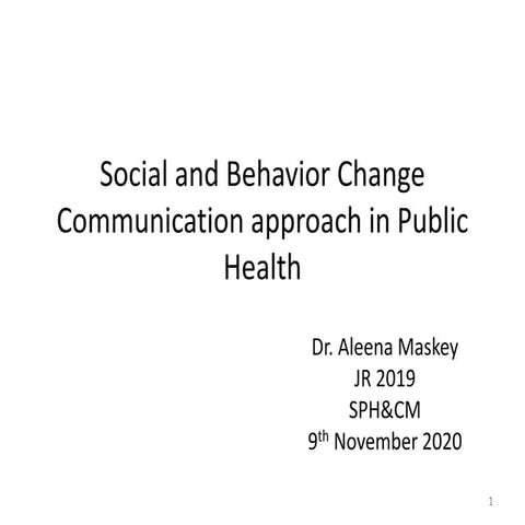 Behaviour change communication | PPTX