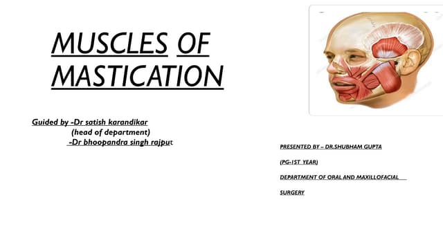 Muscles of mastication & TMJ Dr.N.Mugunthan | PDF