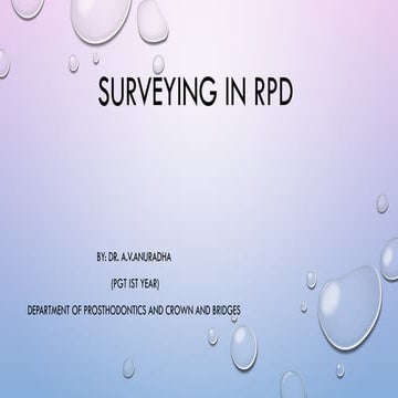 Surveyors and surveying in RPD | PPTX