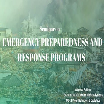 Emergency preparedness and response programs | PDF