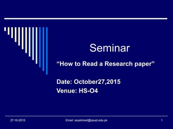 How to read a paper | PDF