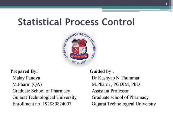 Statistical process control (spc) | PPT