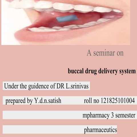 Buccal and sublingual drug delivery system | PPTX