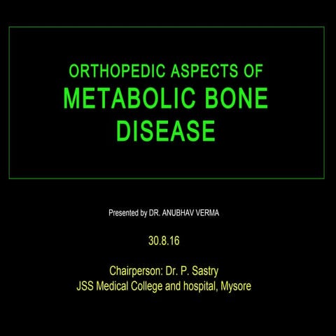 Metabolic bone diseases | PPT