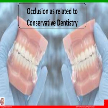 Occlusion in restorative dentistry | PPTX