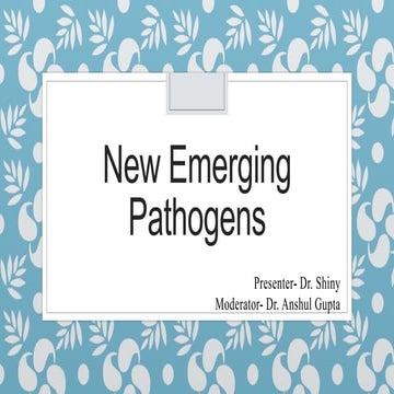 New Emerging Pathogens in blood and blood components transfusion | PPTX