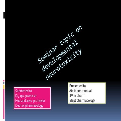 Seminar on developmental neurotoxicity | PPT