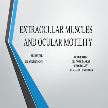 SEMINAR ANKUR NIGAM NEW presents extraocular muscle and motility | PPTX