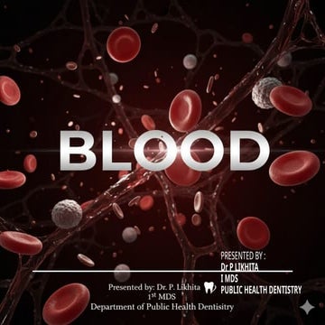 Blood anatomy and physiology | PPTX