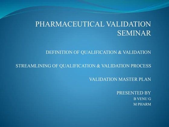 Validation utility system | PPT