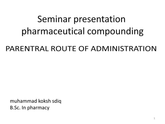Intra peritoneal (ip) route of drug administration | PPTX