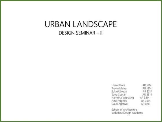 CASE STUDY-LANDSCAPE | PPT