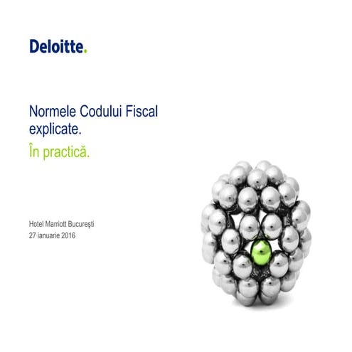 Seminar fiscalitate deloitte | PDF