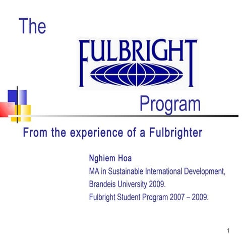Seminar fulbright 2013 | PPT