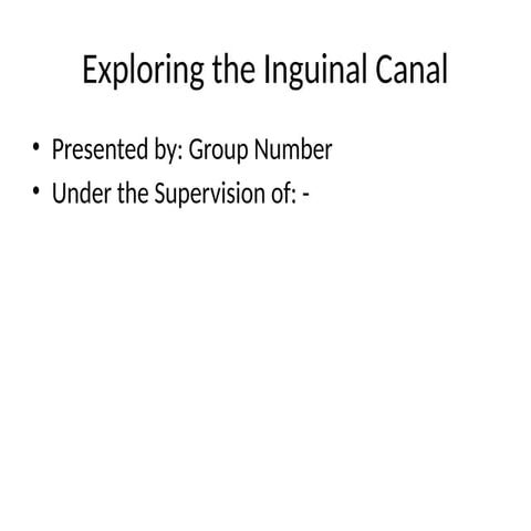 Inguinal canal presentation along with it's content | PPTX