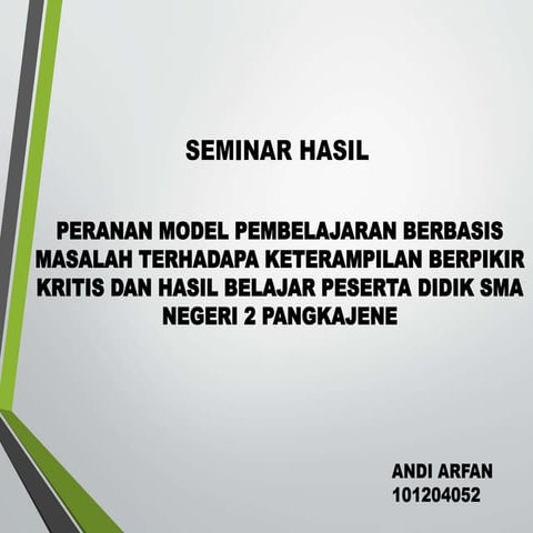 PPT Seminar Proposal. PENGARUH MODEL PBL BERBASIS SIMULASI PHET | PPTX