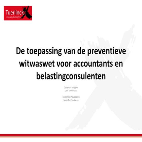 Preventieve witwaswetgeving | PPT
