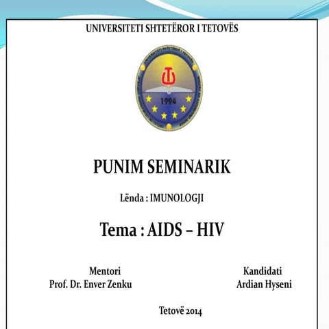 Seminar imunologji AIDS -i | PPTX