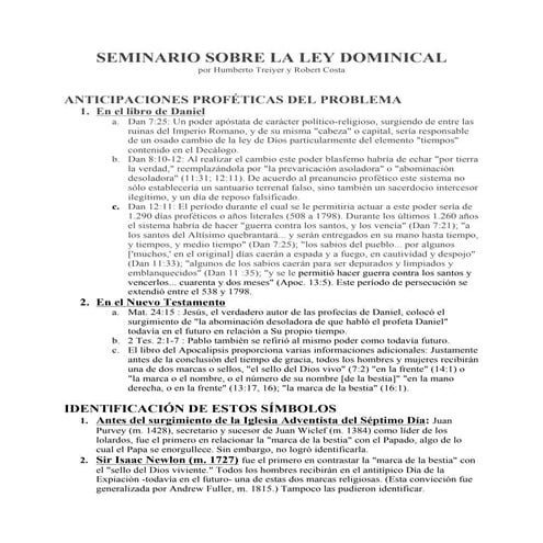 LA LEY DOMINICAL - EN LA IASD | PDF