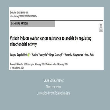 Seminario biologia molecular Laura Sofia Jimenez | PPT