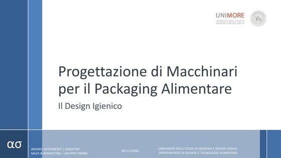 Soluzioni integrate per il packaging alimentare | PDF
