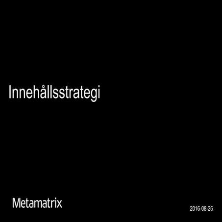 Seminarium: innehållsstrategi | PPT