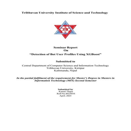 bots vs users classification using XGBOOST algorithm | PDF