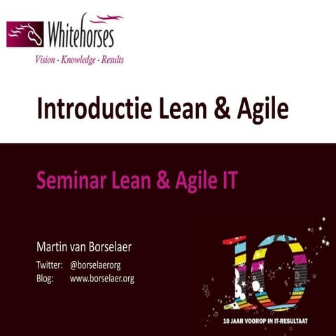Seminar lean en agile it, 1 introductie | PDF | Business | Business and ...