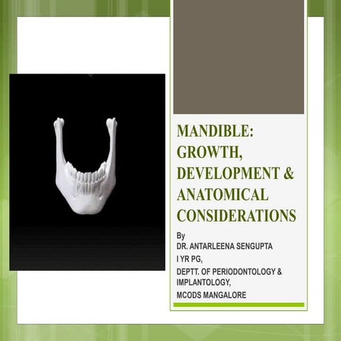 GROWTH & DEVELOPMENT OF MANDIBLE | PPTX