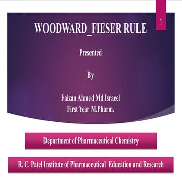 Woodward__fieser Rule | PPTX