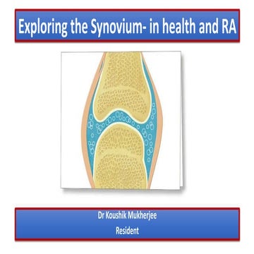 exploring the synovium- in health and RA | PPT