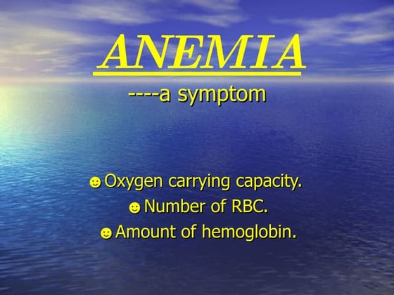 Classification of anemia | PPT | Blood Disorders | Diseases and Conditions