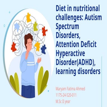 Diet in nutritional challenges- Autism spectrum disorder, Attention ...