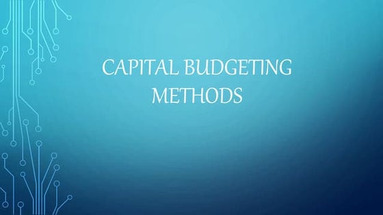 Capital Budgeting.pptx (Understanding )) | PPT
