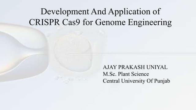 Crispr Cas9 Ppt 1 Pptx