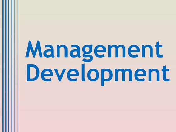 Management development methods | PPT