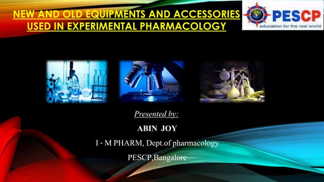 Commonly used instrument in Experimental Pharmacology | PPTX