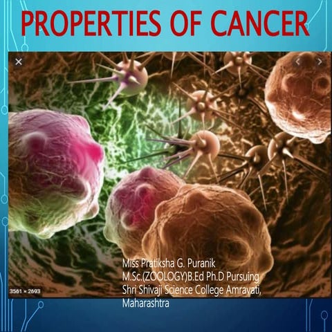 Properties of cancer cells | PPTX