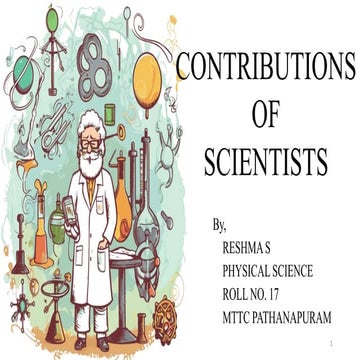 contributions of scientists | PPTX