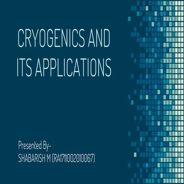 Cryogenic application | PPTX