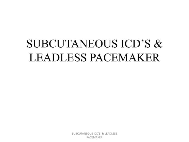 Implantable Cardioverter Defibrillators -ICD | PPTX