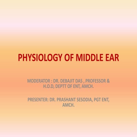 Physiology of hearing ppt | PPTX