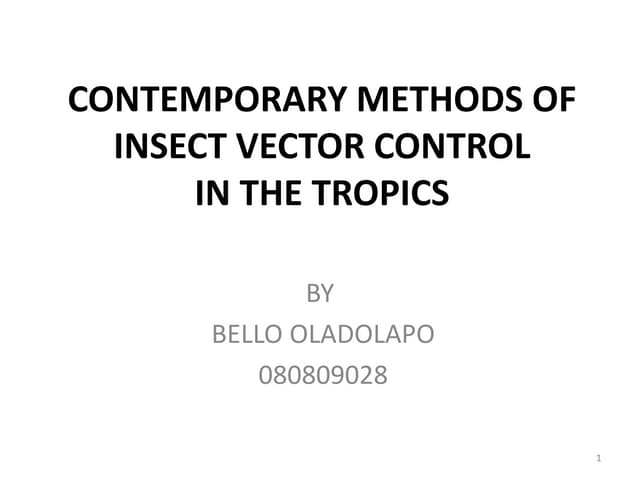 Vector control measures | PPTX