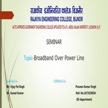 Broadband Over Power Line Pptx