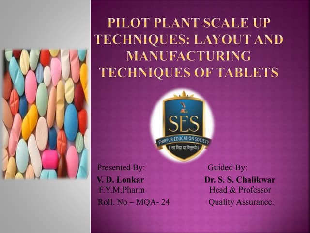 Pilot plan scale up for semisolid and parenteral by Khushboo kunkulol | PPTX