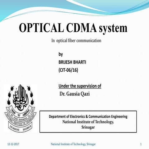Optical Cdma System Pptx
