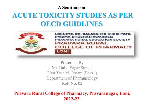 Acute Dermal Toxicity 402 Ppt