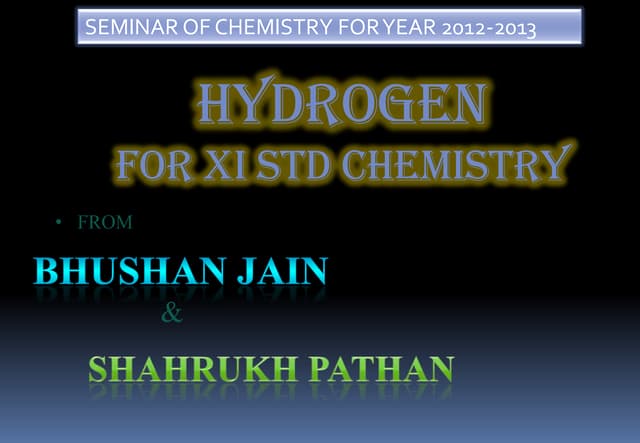 Presentation (Hydrogen) | PPT
