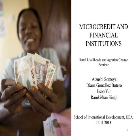 Micro-finance : Pros and Cons | PPT
