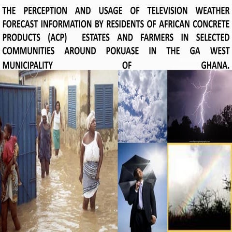 STUDY ON WEATHER FORECAST USAGE AND PERCEPTION | PDF